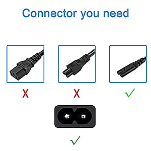 XXFMTJJ Replacement 5FT New Power Input: 110V - 120V 50-60Hz AC in Power Cord Outlet Plug Cable Lead Compatible with Aiwa Exos-9 Exos9 Portable Boombox Bluetooth Speaker