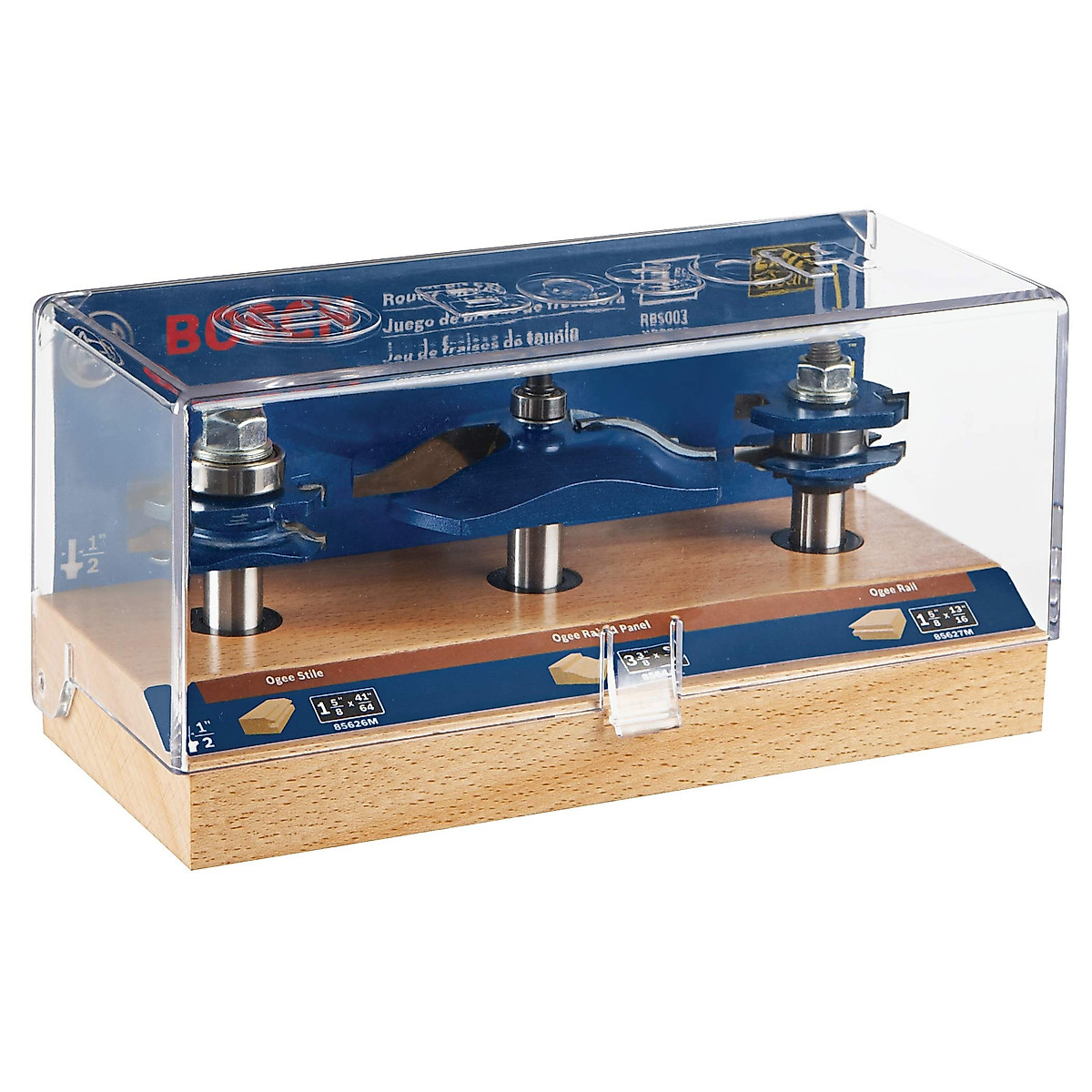 BOSCH RBS003 3-Piece Ogee Door/Cabinetry Set 1/2 In.-Shank