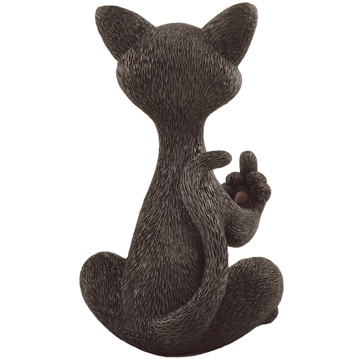 JFSM INC. Catitude - Whimsical Cat Raising Middle Finger Figurine - Hilarious Get Ready for Laughs - Stress Relief - Gifts for Cat Lovers, Cat Mom