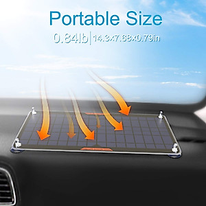 OYMSAE 10W 12V Solar Panel Car Battery Charger Portable Waterproof Power Trickle Battery Charger & Maintainer for Car Boat Automotive RV with Cigarette Lighter Plug & Alligator Clip