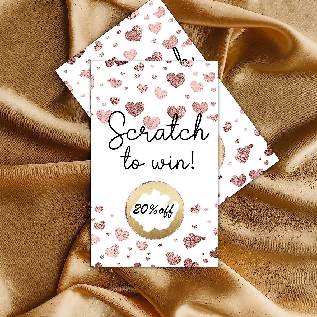 Blank Gift Certificate Scratch Off Cards, Scratch to Win Cards for Wedding, Bridal, Baby Shower Favors Games, Birthday, Small Business, Coupon Cards.