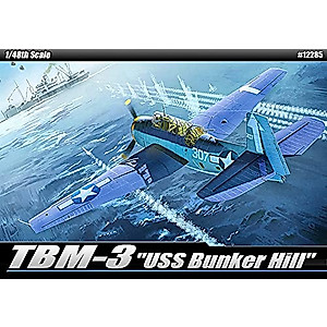 Academy TBM-3" USS Bunker Hill Airplane Model Building Kit, Navy