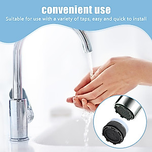 hoeslaw 25 Pcs Kitchen Faucet Aerator, Replacement Inserts for Sink Tap Flow Restrictor, Efficient 15 Cache Aerators with 10 Key Removal Wrench Tool for Bathroom Kitchen (M16.5 18.5 21.5 22.5 24 mm)