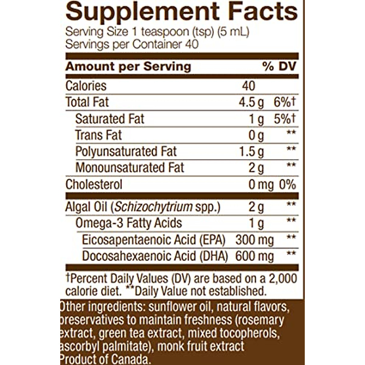 Nature's Way NutraVege Extra-Strength Omega-3 Plant Based Liquid Supplement- Vegan- Cranberry Orange Flavored, 6.8 oz