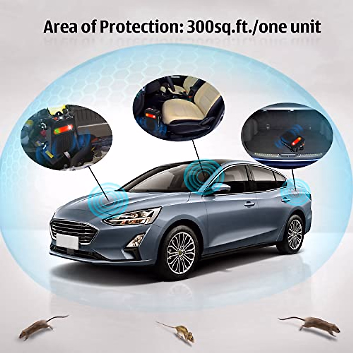 Angveirt Ultrasonic Mouse Repellent Battery Operated Pest Repeller ...