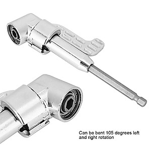 105 Degree Right Angle Drill Adapter Turn Screwdriver Drill Socket Adapter with Quick Connect Handle for All Electric Drills and Socket Wrenches