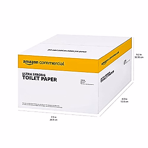 AmazonCommercial FSC Certified 2-Ply White Ultra Strong Toilet Paper, Septic Safe, 286 Sheets per Roll - 36 Rolls