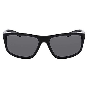 Nike Men's Adrenaline Polarized Rectangular Sunglasses, Anthracite/White, 66 mm