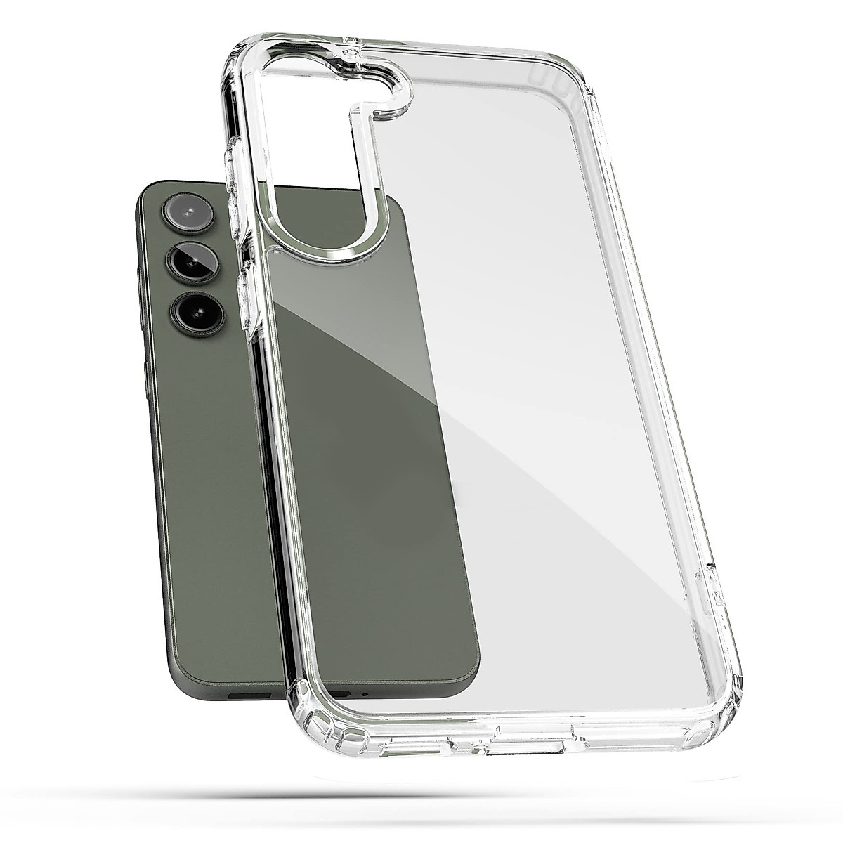 Encased Clear Case with Belt Clip Designed for Samsung Galaxy S23 - Protective Slim Cover with Phone Holster (Crystal Clear)