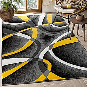 Rugs and Decor metro 1004 area rugs, 6' x 9', Yellow