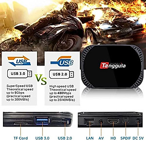 Tanggula X5 Tv Box, Mini Keyboard, HDMI Cord, 128GB Storage, 4k / 8k Ultra HD Voice Activated Remote