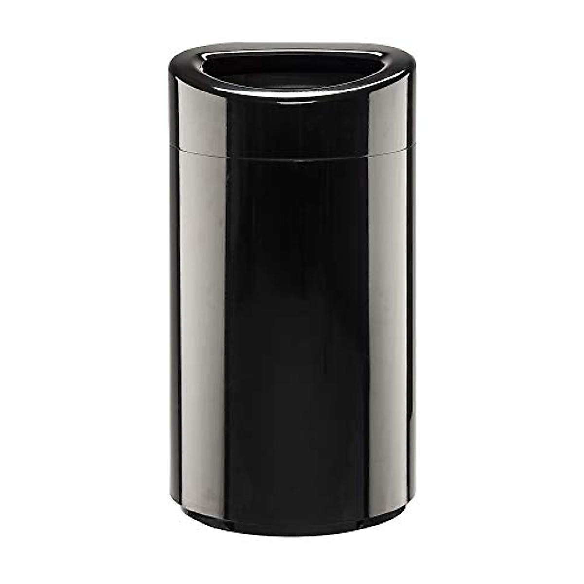 Safco Products Open Top Trash Can/Receptacle with Liner 9921BL; Black; 14 Gallon Capacity; Hands-Free Disposal; Modern Styling Black Finish