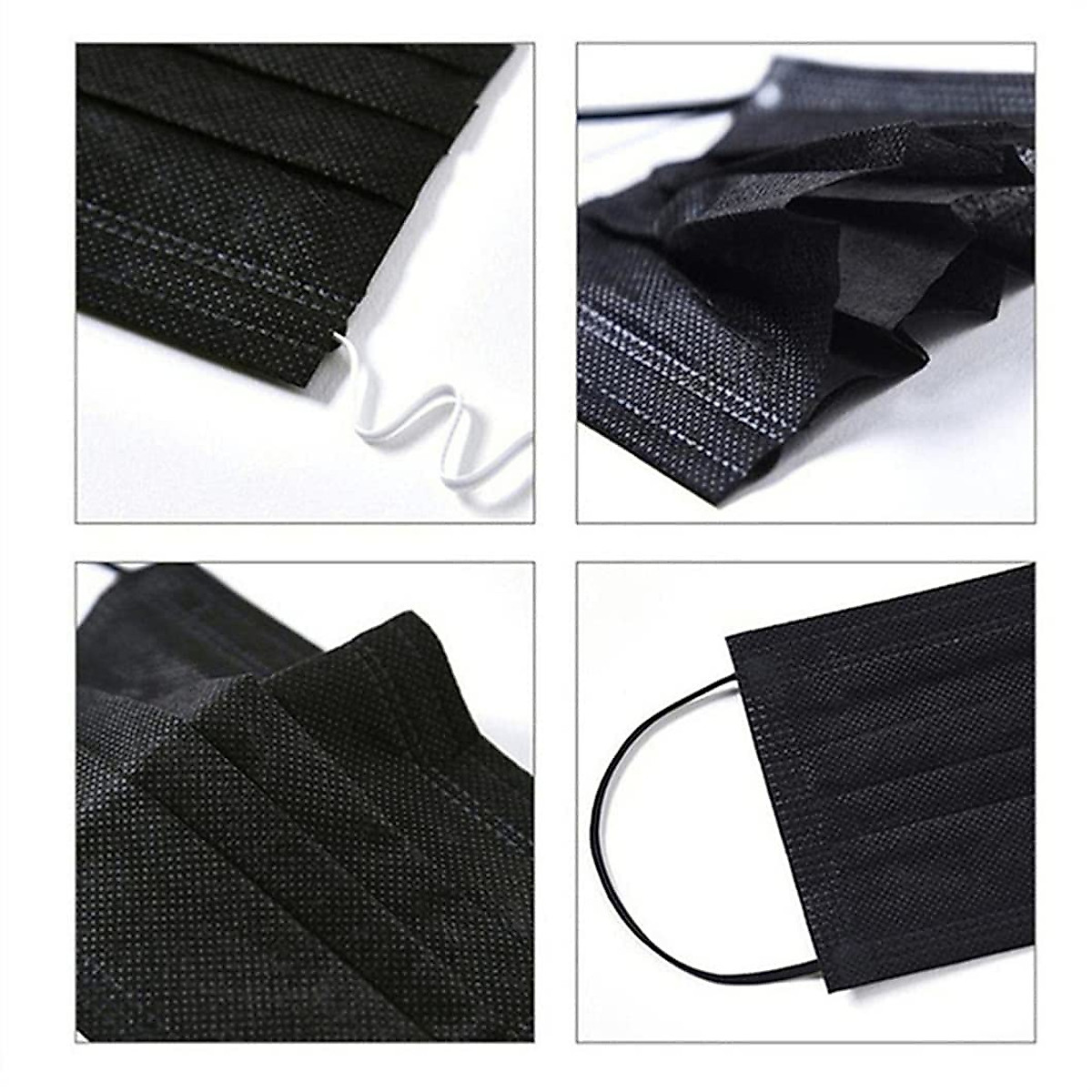 Kids Face Masks Disposable Mask 100 Pcs Children Sized Breathable Mouth Cover Black Face Mask for Kids