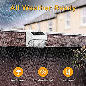 Permanent On All Night Solar Outdoor Lights 6 Pack, 2 Lighting Modes, Warm White/Cool White, IP65 Waterproof, Decorative Lighting for Fence Deck Garden Yard Stair Patio Post Pathway Steps(White02)