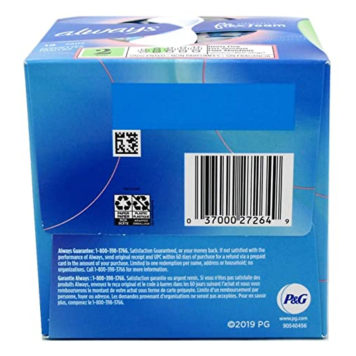 Always Pads Size 2 Infinity With Flex Foam 16 Count Heavy Flow (2 Pack)