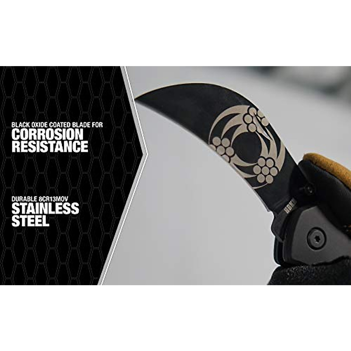 Southwire - 65029440 Tools & Equipment HBKN Hawk Bill Pocket Knife, 2.6" blade, 8CR13MOV Stainless Steel- curved blade for pull cuts and splicing