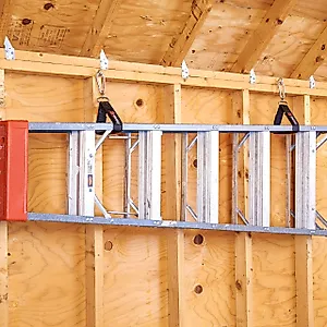 VELCRO Brand VEL-30688-USA Easy Hang Heavy Duty Straps Garage Storage and Organization, Extension Cord Holder, Pool Hoses, Tools, Shed, 2pk Large Holds 300lbs, Black