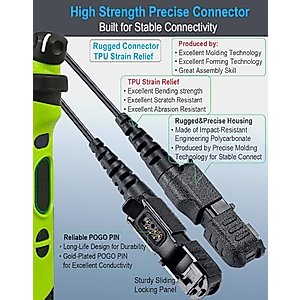 commountain XPR 3500e XPR 3300e Earpiece with Mic Compatible with Motorola Radios XPR 3300, XPR 3500, XPR3300e, XPR3500e, XPR3300, XPR3500, XPR 3000e G Shape Headset with PTT Microphone