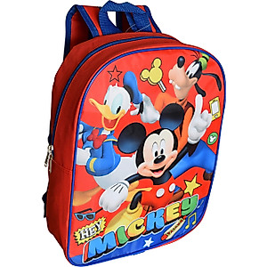 Mickey Mouse 15" Backpack (Red-Blue)