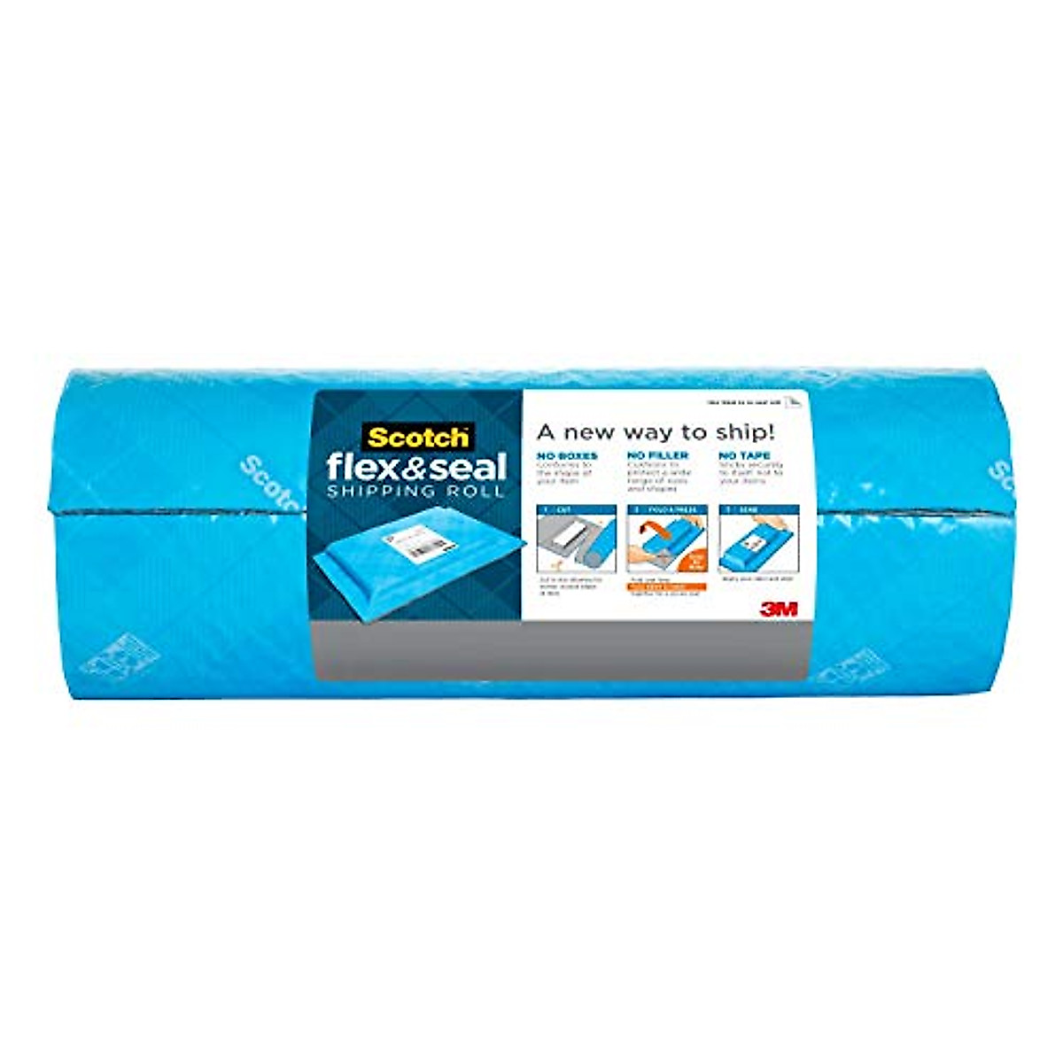 Scotch Flex and Seal Shipping Roll, 10 ft x 15 in, Just Ship It, No Boxes, No Tape, Easy Packaging Alternative to Poly Mailers, Shipping Bags, Bubble Mailers, Padded Envelopes, Boxes (FS-1510)