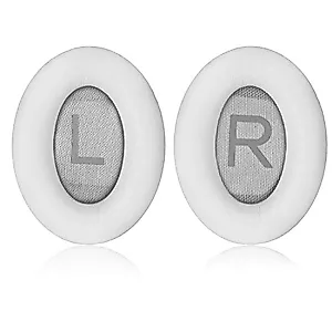 JECOBB Replacement Earpads Cushions for Bose Noise Cancelling Wireless Bluetooth Headphones 700, NC700 ONLY with Protein Leather & Memory Foam Ear Cushions (White)