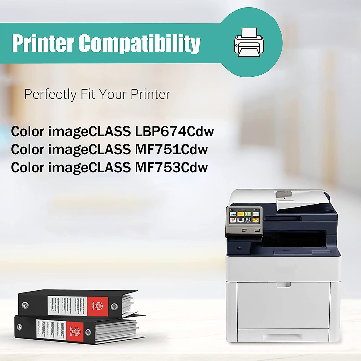Compatible 069 Toner Cartridge CRG-069 5094C001 5093C001 5092C001 5091C001 Replacement for Canon MF751Cdw MF753Cdw LBP674Cdw Printer Magenta