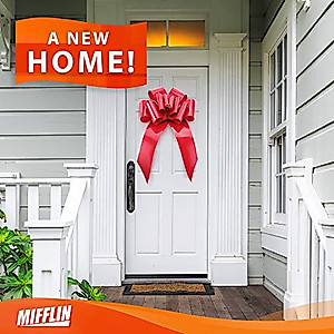 MIFFLIN Thicker & Sturdier Big Car Bow (Red, 30 inch) Butterfly Shape Gift Bow, Giant Bow for Car, Birthday Bow, Huge Car Bow, Car Bows, Big Red Bow, Bow for Gifts, Christmas Bow for Cars