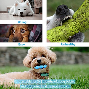TAOLIN QING 3-Pack Puppy Chew Toy, Suitable for Dogs Born 2-8 Months Old, Relieve Pain During Tooth Replacement, Clean Teeth, Natural Rubber Products, Safe, Healthy, Durable, Easy to Clean