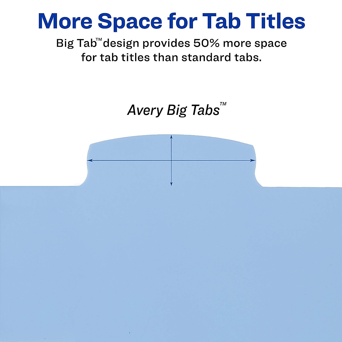 Avery 8-Tab Plastic Binder Dividers, Write & Erase Multicolor Big Tabs, 1 Set (16171),Translucent Multicolor