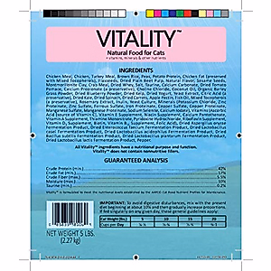 Wysong Vitality Adult Feline Formula Dry Diet Cat Food - 5 Pound Bag