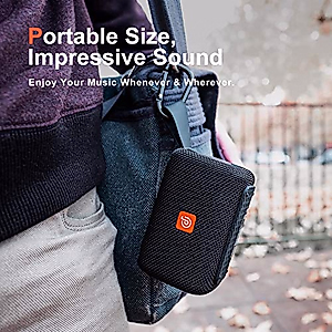 [Upgrade] DOSS E-go Alexa-Enabled Portable Bluetooth Speaker with Superior Sound, 33ft Bluetooth Range, Built-in Mic, Ultra-Portable Design, IPX6 Waterproof for Home and Outdoor