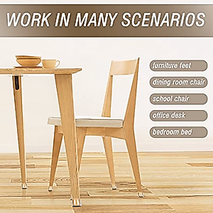 BUMACO 40Pcs Chair Leg Floor Protectors Silicone Covers to Protect Floors, Circular,Round,Square (Large Clear Fit 1.3"-2")