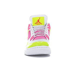Jordan Big Kid's 4 Retro SE Lemon Venom White/White-Lemon Venom (CV7808 100) - 5