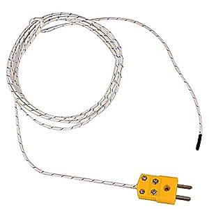 2M K Type Mini-Connector Yellow Or Orange Thermocouple Temperature Probe Sensor Measure Range -50~700°C (Pack of 5)