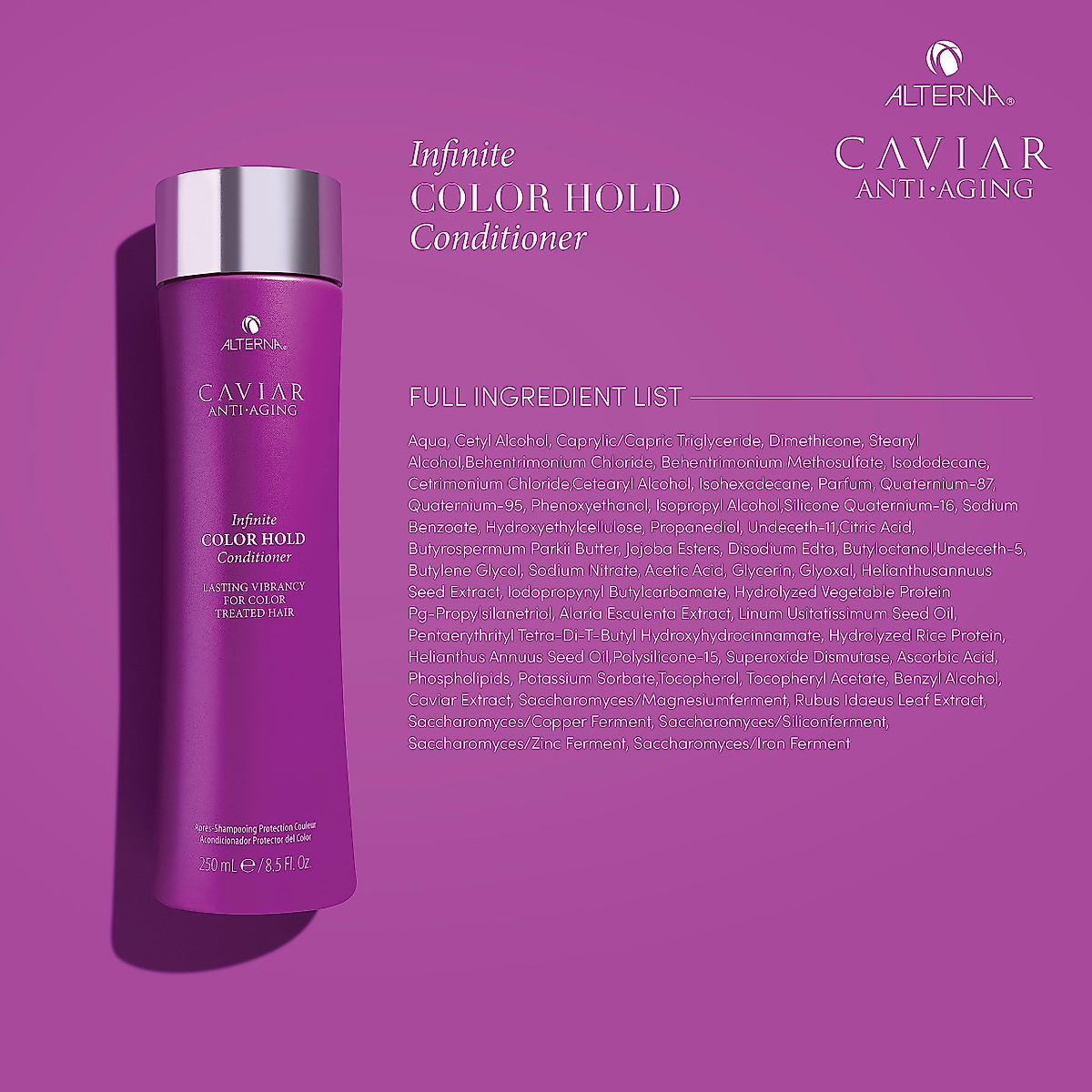 Alterna Caviar Anti-Aging Infinite Color Hold Conditioner | For Color Treated Hair | Minimizes Color Fade | Sulfate Free, 8.5 Fl. Oz.