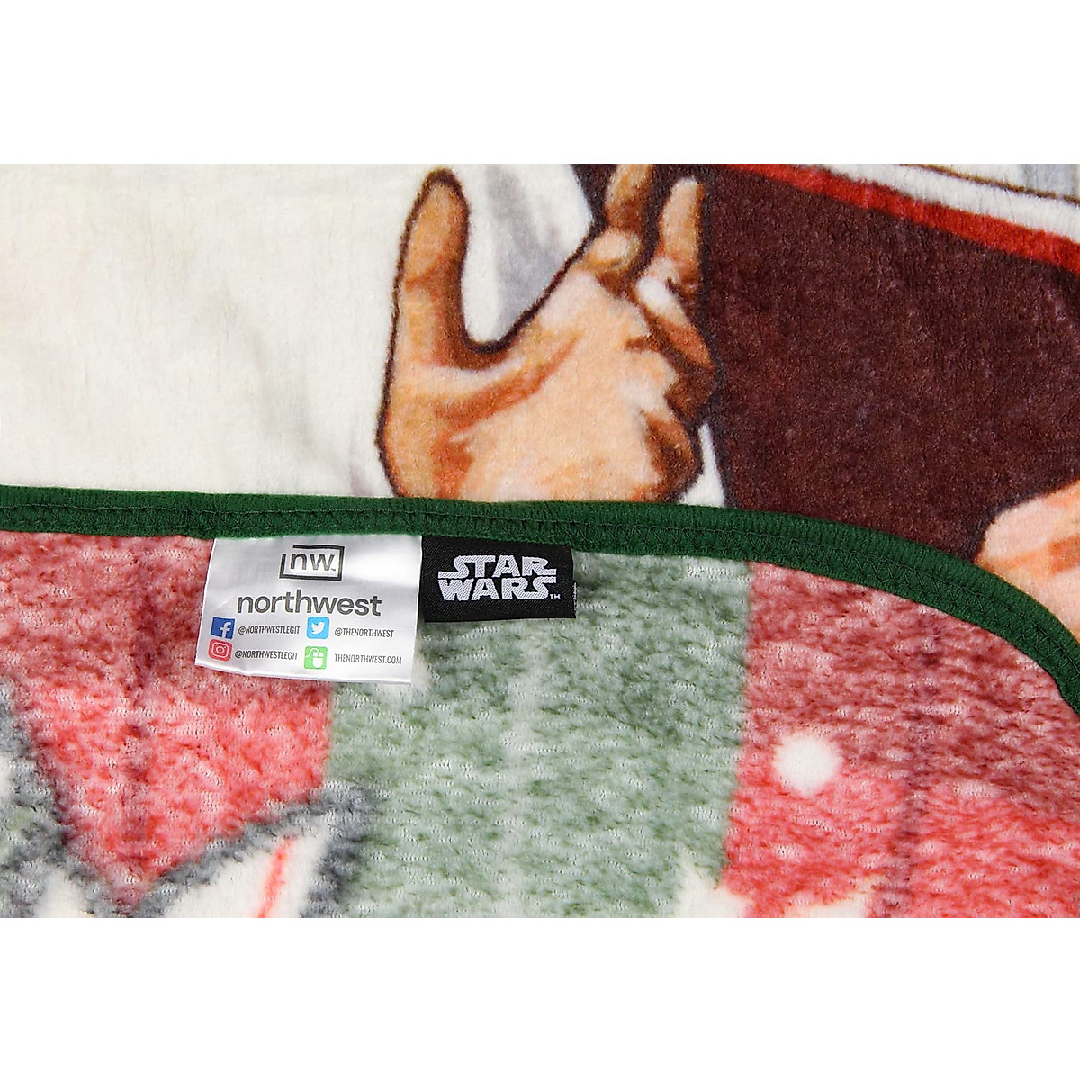NORTHWEST Star Wars Holiday Chorus Carolers Plush Throw Blanket 46" x 60" (117cm x 152cm)