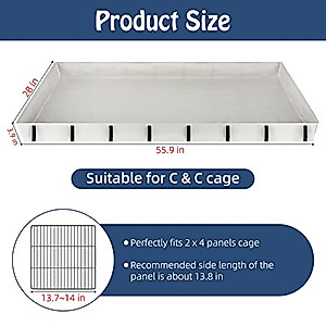 FHTONGE 55.9x28 Guinea Pig Cage Bottom Tarp for C&C Cage Panel, Waterproof Guinea Pig Cage Liner Base Washable Small Animal Cage Bedding for Hamster Chinchilla Hedgehog Ferret Rabbit Habitat(No Cage)