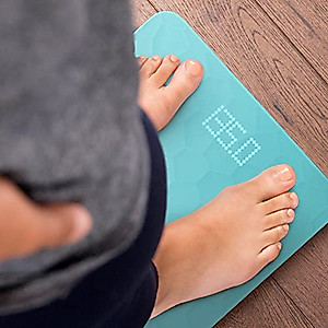Greater Goods Silicone Bathroom Scale - Premium Bathroom Scale for Measuring Weight, Perfect for Nutrition and Fitness | Comes with Designer Silicone Cover | Designed in St. Louis (Aqua)