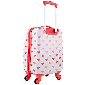Travelers Club Kids' 5 Piece Luggage Travel Set, Hearts