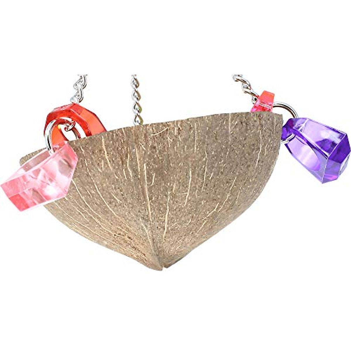 982 Coco Cup Bonka Bird Toys Natural Coconut Chew Grab Beak Parrot Parrotlet Budgie Finch Cockatiel Parakeet