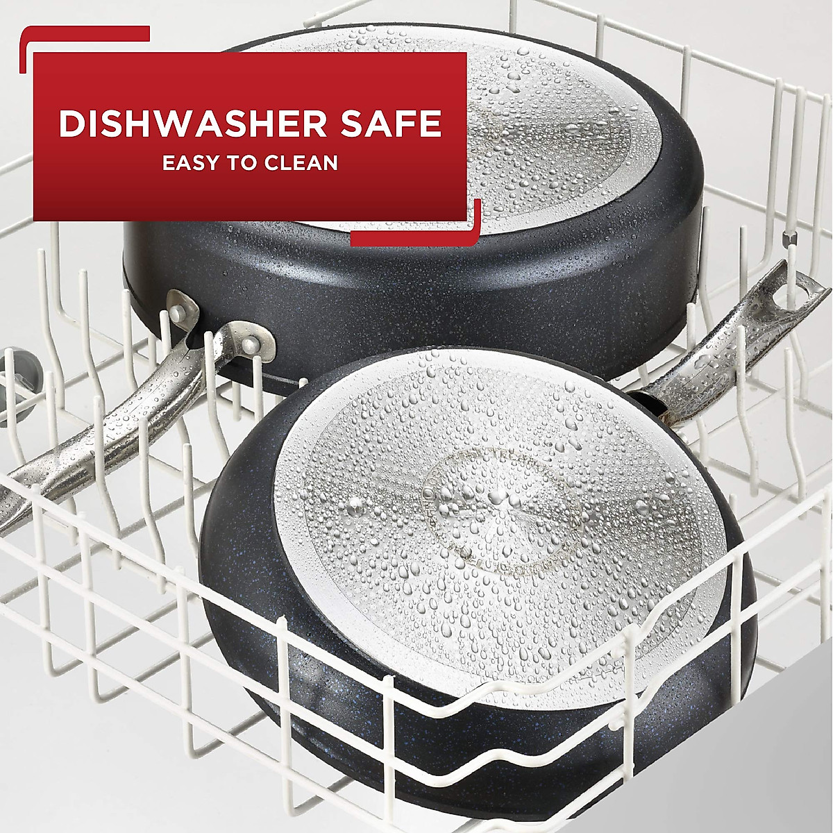 T-fal HeatMaster Nonstick Fry Pan 10 Inch Induction Oven Broiler Safe 500F Cookware, Pots and Pans, Dishwasher Safe Black and Blue