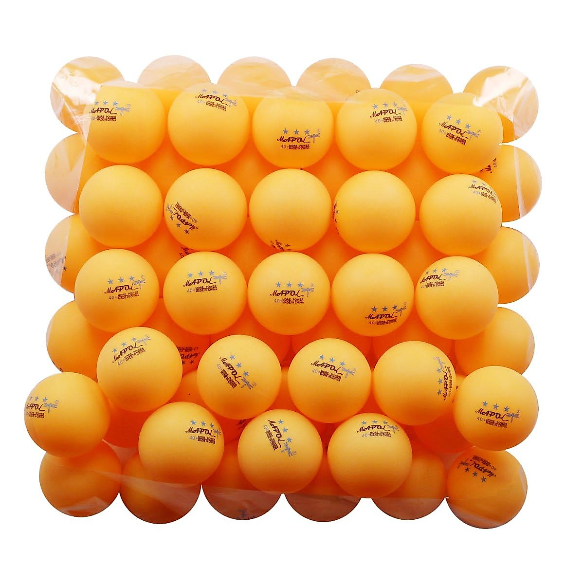 MAPOL 50- Pack Orange 3-Star Premium Ping Pong Balls Bulk,Advanced Training Table Tennis Ball