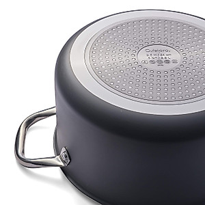 Cuisipro Easy Release Hard Anodized Stainless Steel Stock Pot, 6qt/9.5"diam