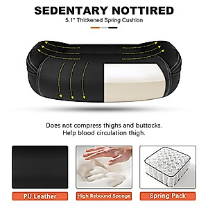 Tyyps Big and Tall Office Chair -500lbs Ergonomic Desk Chair Executive Office Chair with Spring Cushion, Armrest & Lumbar Support PU Leather Computer Chair for Heavy People Men Swivel Task, Black