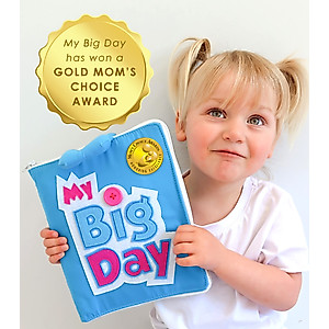 Curious Columbus Quiet Book for Toddlers – Large Fabric Activity Book, Montessori Learning Toy, 10 Engaging Pages for Quiet Play, Perfect for at Home Learning, Airplane Activities and Road Trips