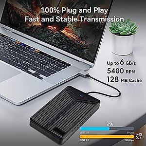 Emulator Console Game HDD with 55433 Video Games, 4T Retro Game Console Hard Drive with 80+ Emulator Console, 42 AAA PC Games, 3 Game Systems, Sata 3 to USB 3.0 Cable, Plug and Play for Win 8.1/10/11