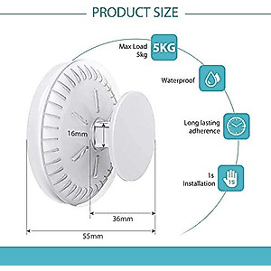 LUXEAR Suction Cup Hook, 4Pack Shower Suction Hooks, Waterproof Shower Hooks for Bathroom, Vacuum Suction Hook for Kitchen, Removable Wall Hooks for Window Glass Door, Garland Towel Loofah Bag, White