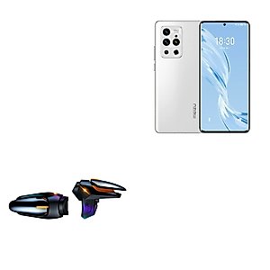 BoxWave Gaming Gear Compatible with Meizu 18 Pro - Touchscreen QuickTrigger Auto, Trigger Buttons Autofire Gaming Mobile FPS - Jet Black