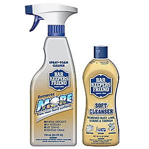 Bar Keepers Friend Soft Cleanser Premixed Formula | 13 oz. container + 25.4 oz. spray bottle| (2-Pack)