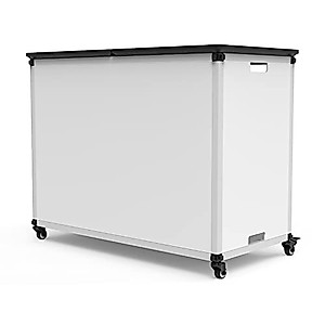 Offex Modular Classroom Storage Bookshelf/Teachers Cabinet - Wide Module with Casters and Tabletop